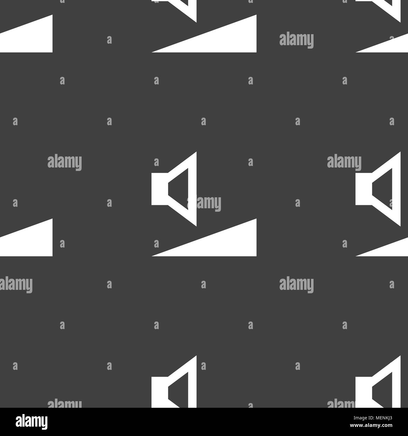 volume, sound icon sign. Seamless pattern on a gray background. Vector ...