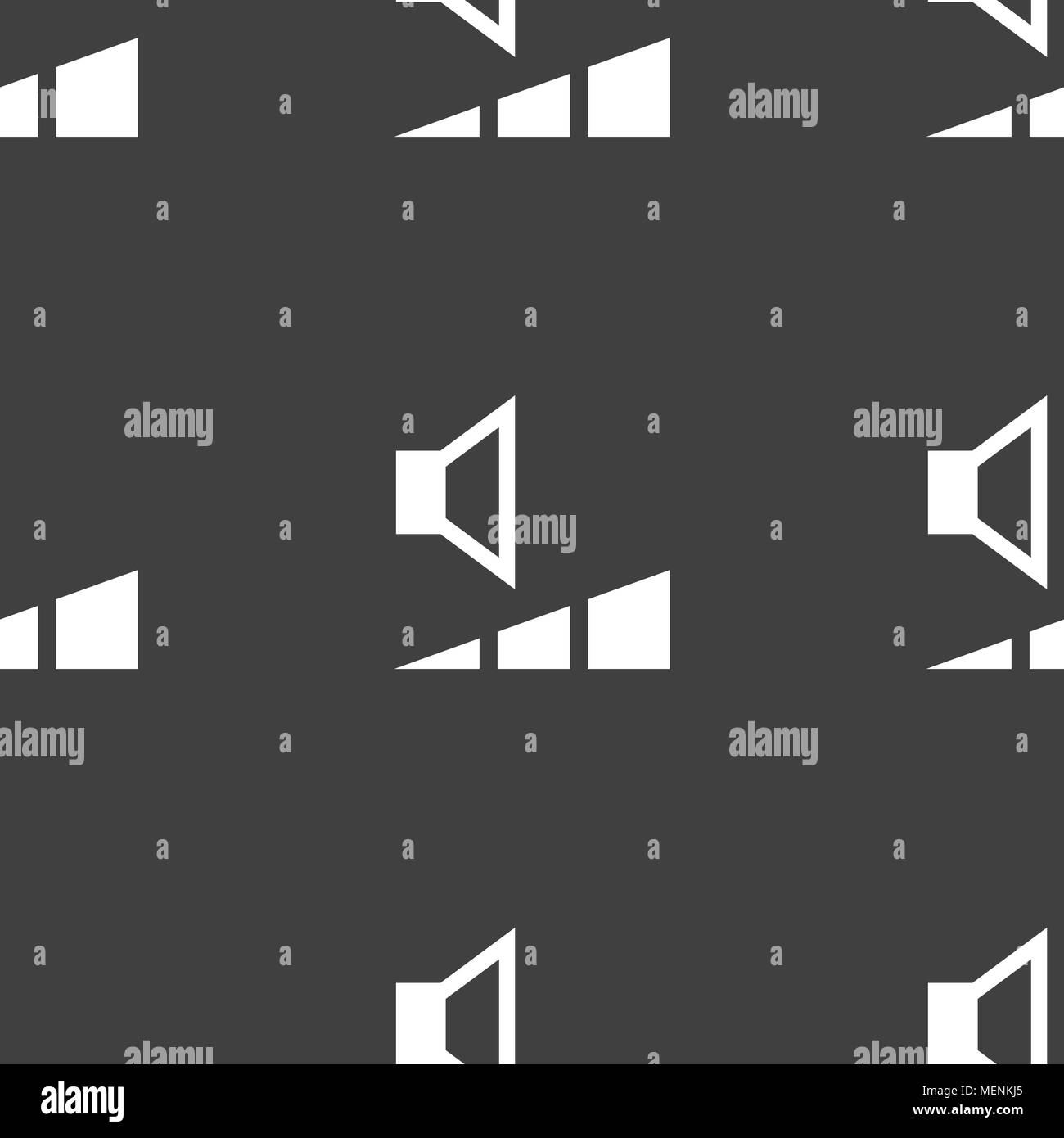 volume, sound icon sign. Seamless pattern on a gray background. Vector ...