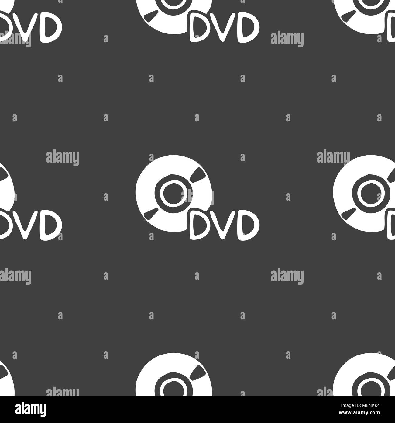 dvd icon sign. Seamless pattern on a gray background. Vector ...