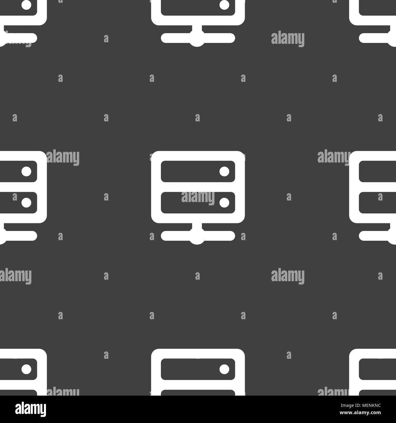 Server icon sign. Seamless pattern on a gray background. Vector ...