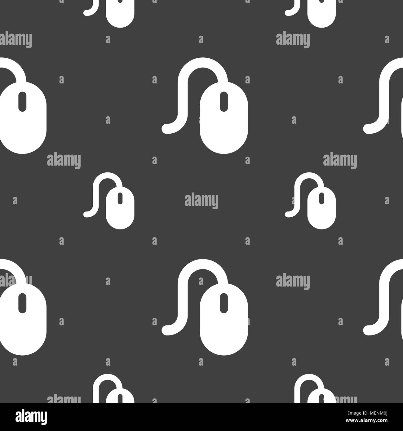 Computer mouse icon sign. Seamless pattern on a gray background. Vector illustration Stock ...