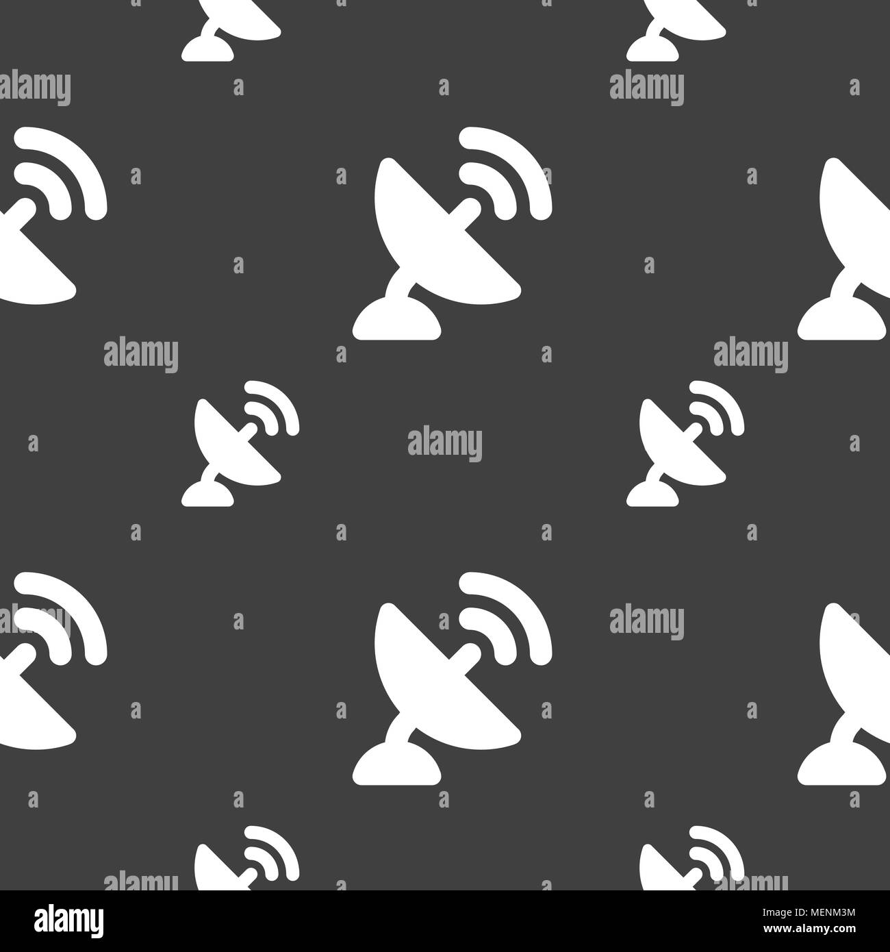 satellite antenna icon sign. Seamless pattern on a gray background ...