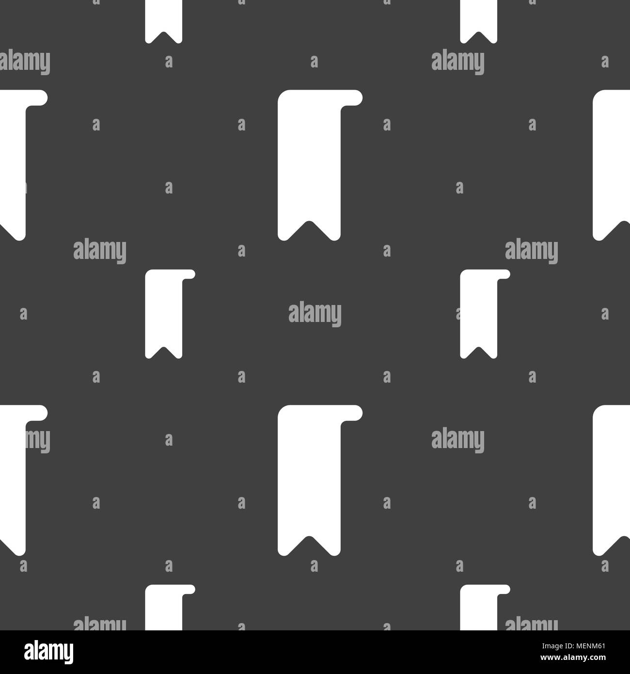 bookmark icon sign. Seamless pattern on a gray background. Vector ...