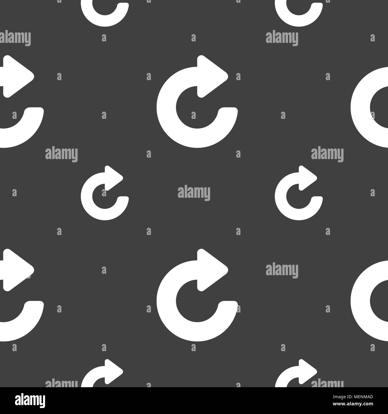 Upgrade, arrow icon sign. Seamless pattern on a gray background. Vector ...