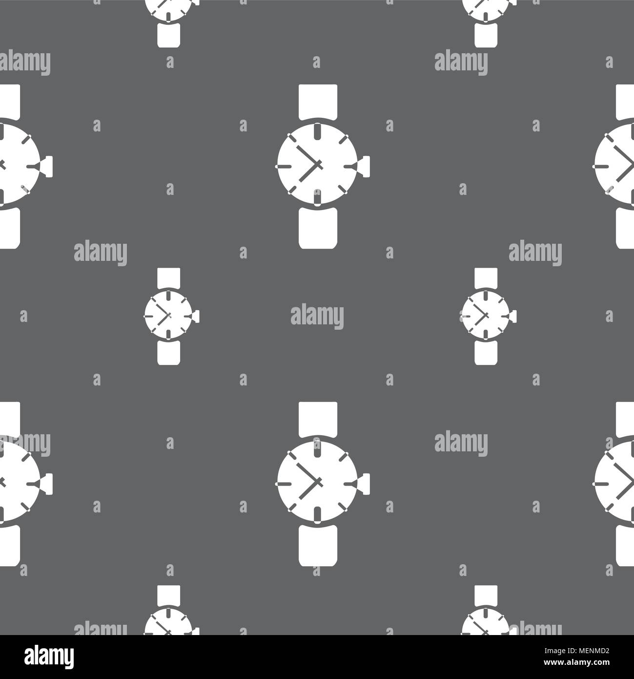 watches icon symbol . Seamless pattern on a gray background. Vector ...