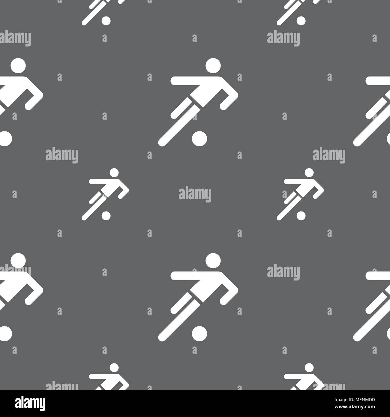 football player icon. Seamless pattern on a gray background. Vector ...