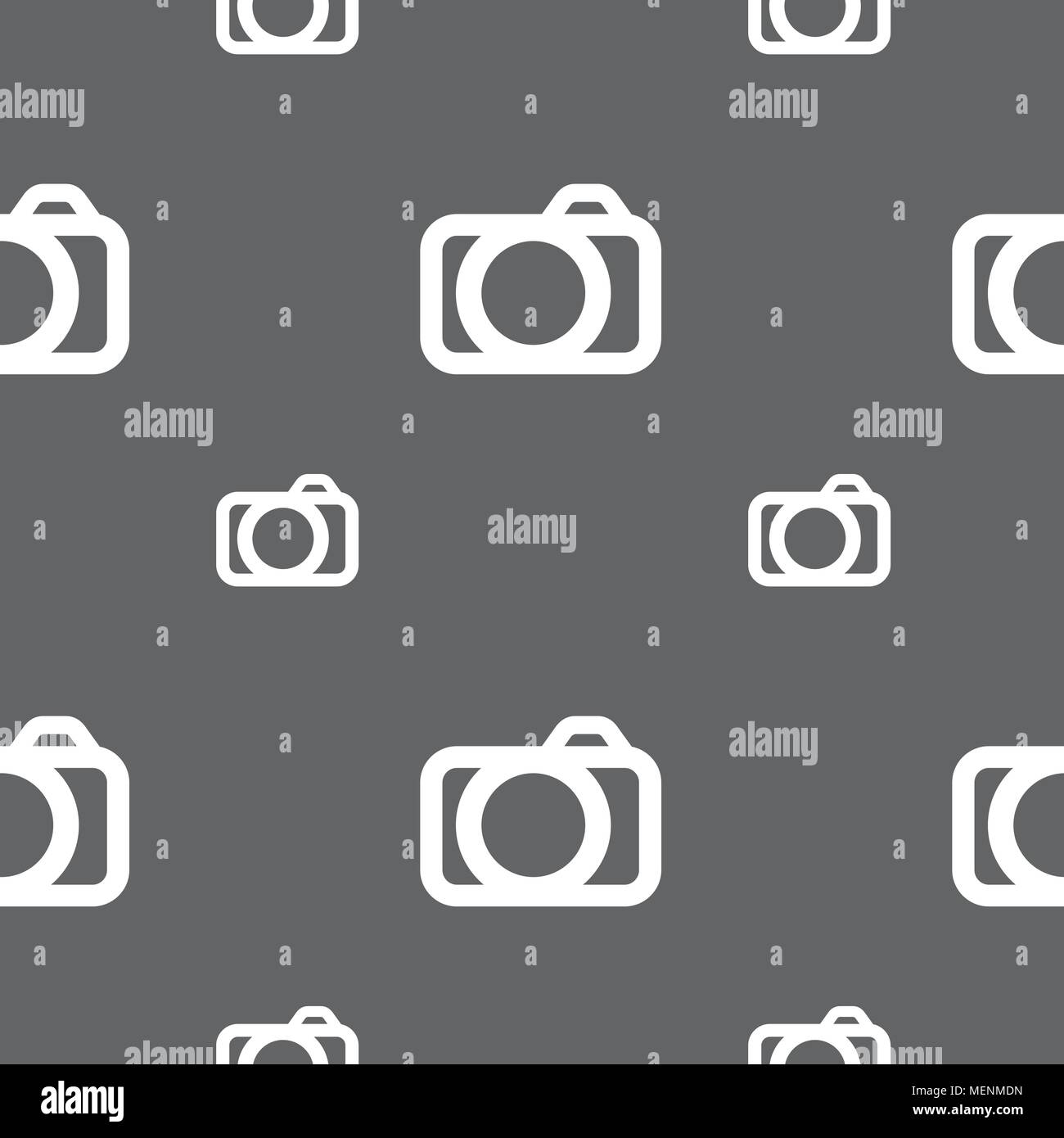 Photo camera sign icon. Digital photo camera symbol. Seamless pattern ...