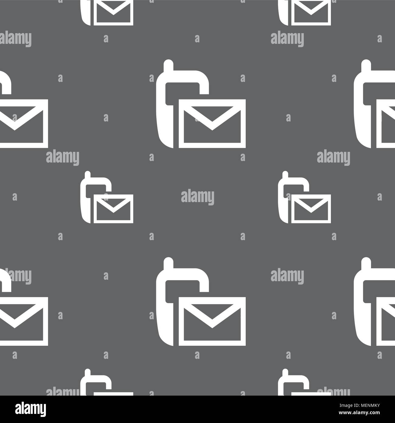 Mail icon. Envelope symbol. Message sms sign. Seamless pattern on a ...