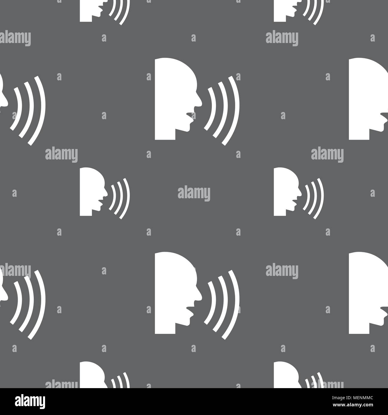 Talking Flat modern web icon. Seamless pattern on a gray background ...