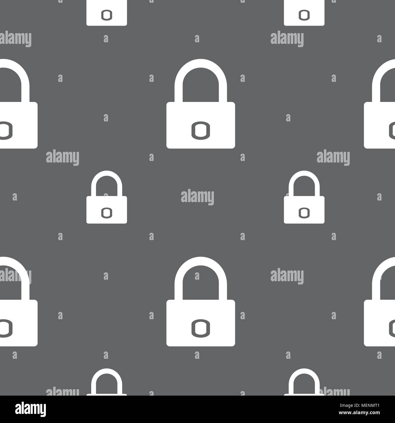 Lock sign icon. Locker symbol. Seamless pattern on a gray background ...