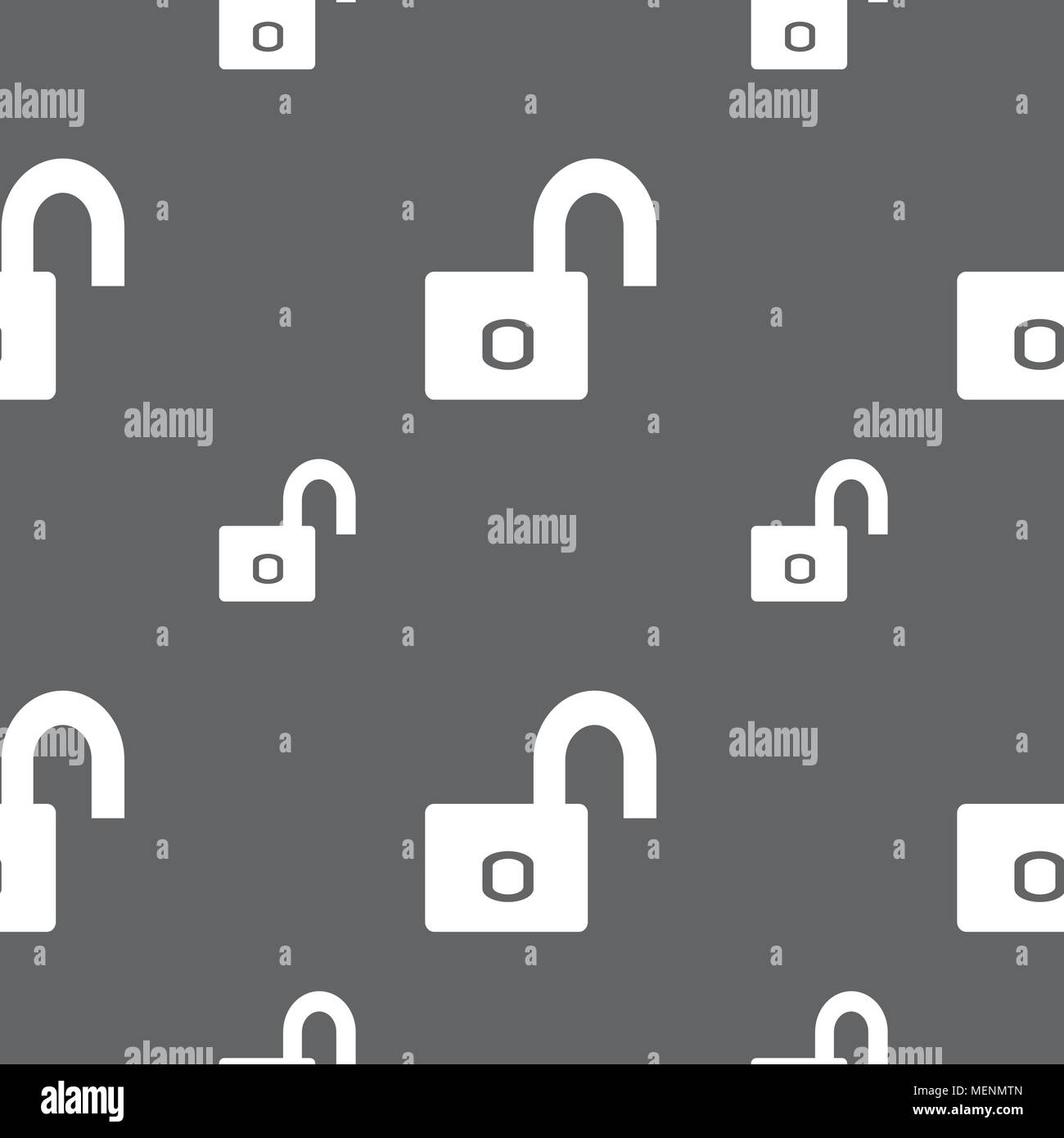 Lock sign icon. Locker symbol. Seamless pattern on a gray background ...