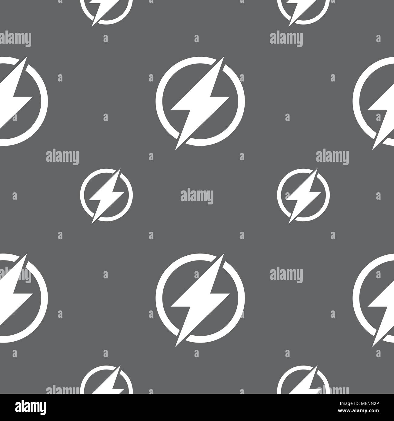 Photo flash sign icon. Lightning symbol. Seamless pattern on a gray ...