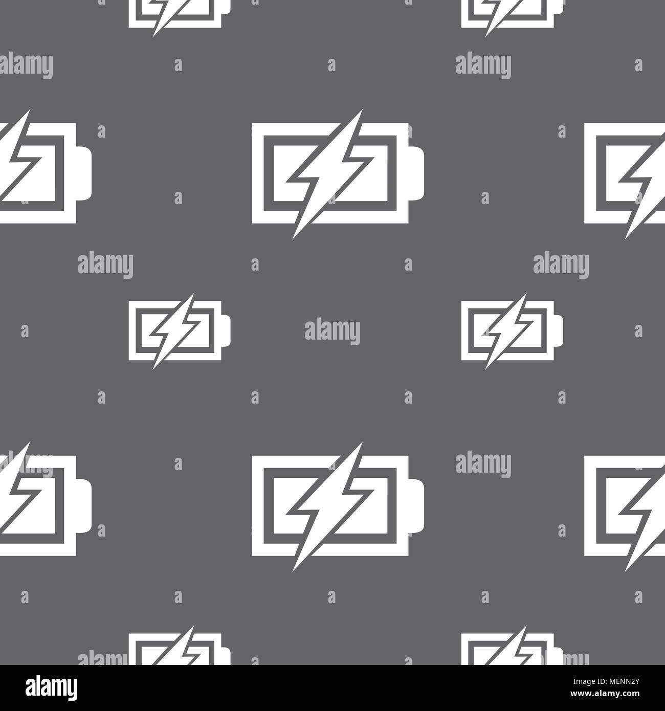 Battery charging sign icon. Lightning symbol. Seamless pattern on a ...
