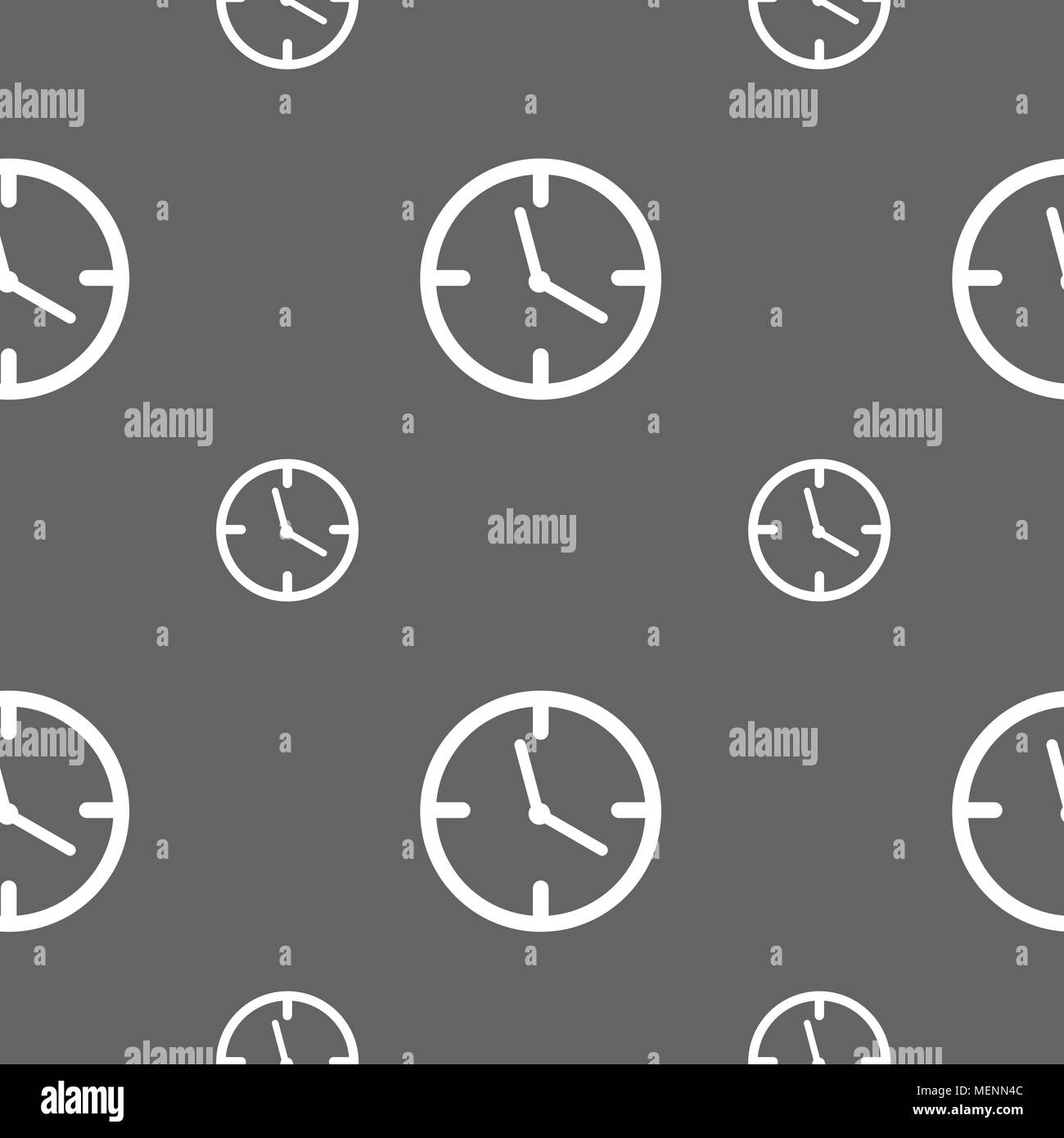 Clock time sign icon. Mechanical watch symbol. Seamless pattern on a ...