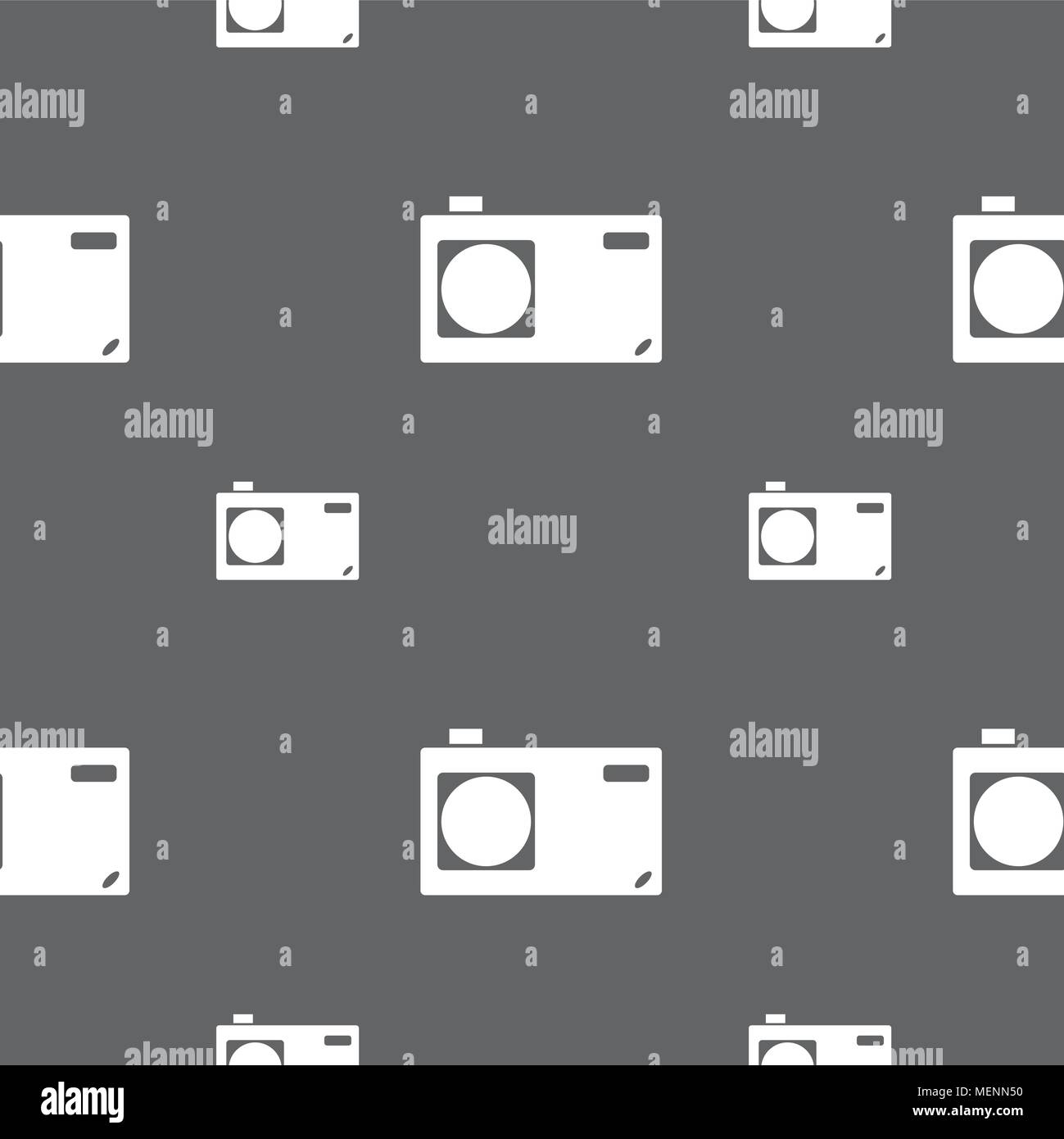 Photo camera sign icon. Digital symbol. Seamless pattern on a gray ...