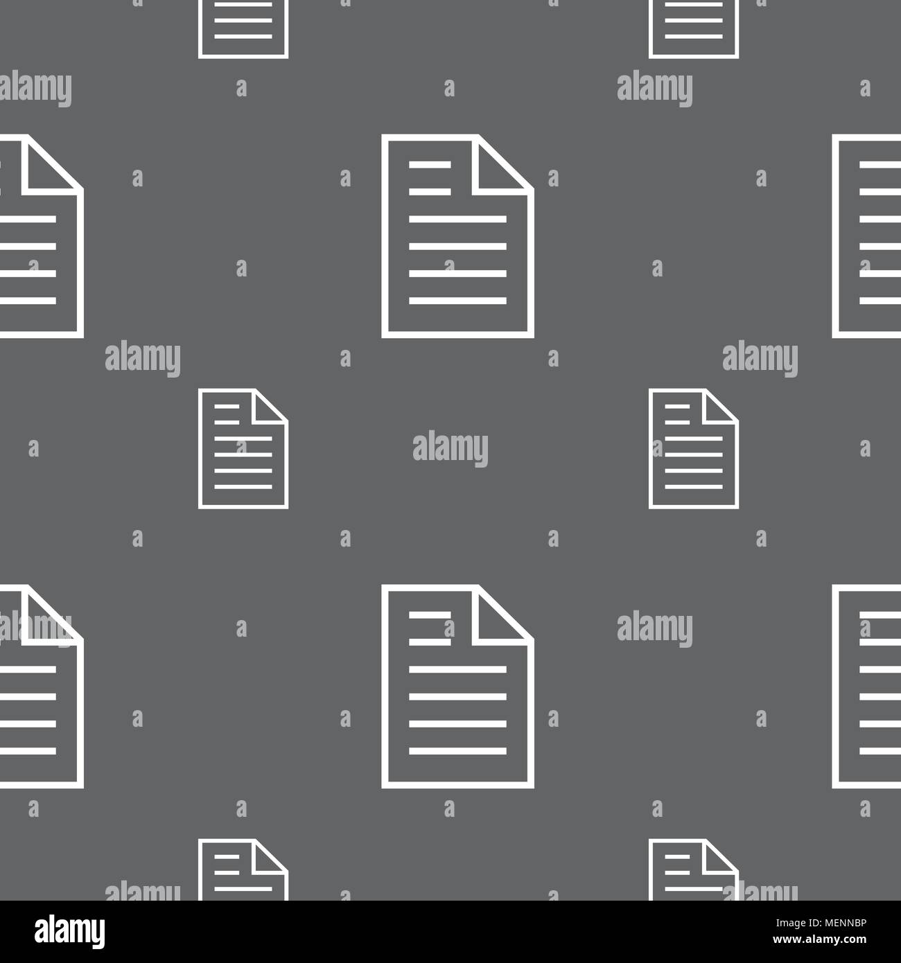 Text file sign icon. File document symbol. Seamless pattern on a gray ...