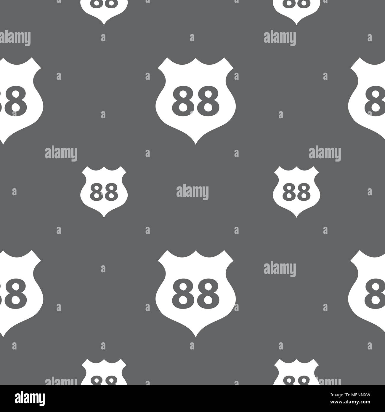 Route 88 highway icon sign. Seamless pattern on a gray background ...