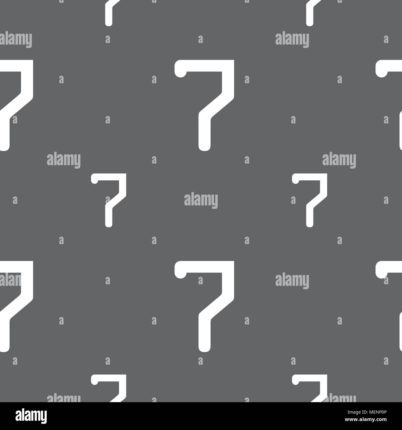 number seven icon sign. Seamless pattern on a gray background. Vector ...