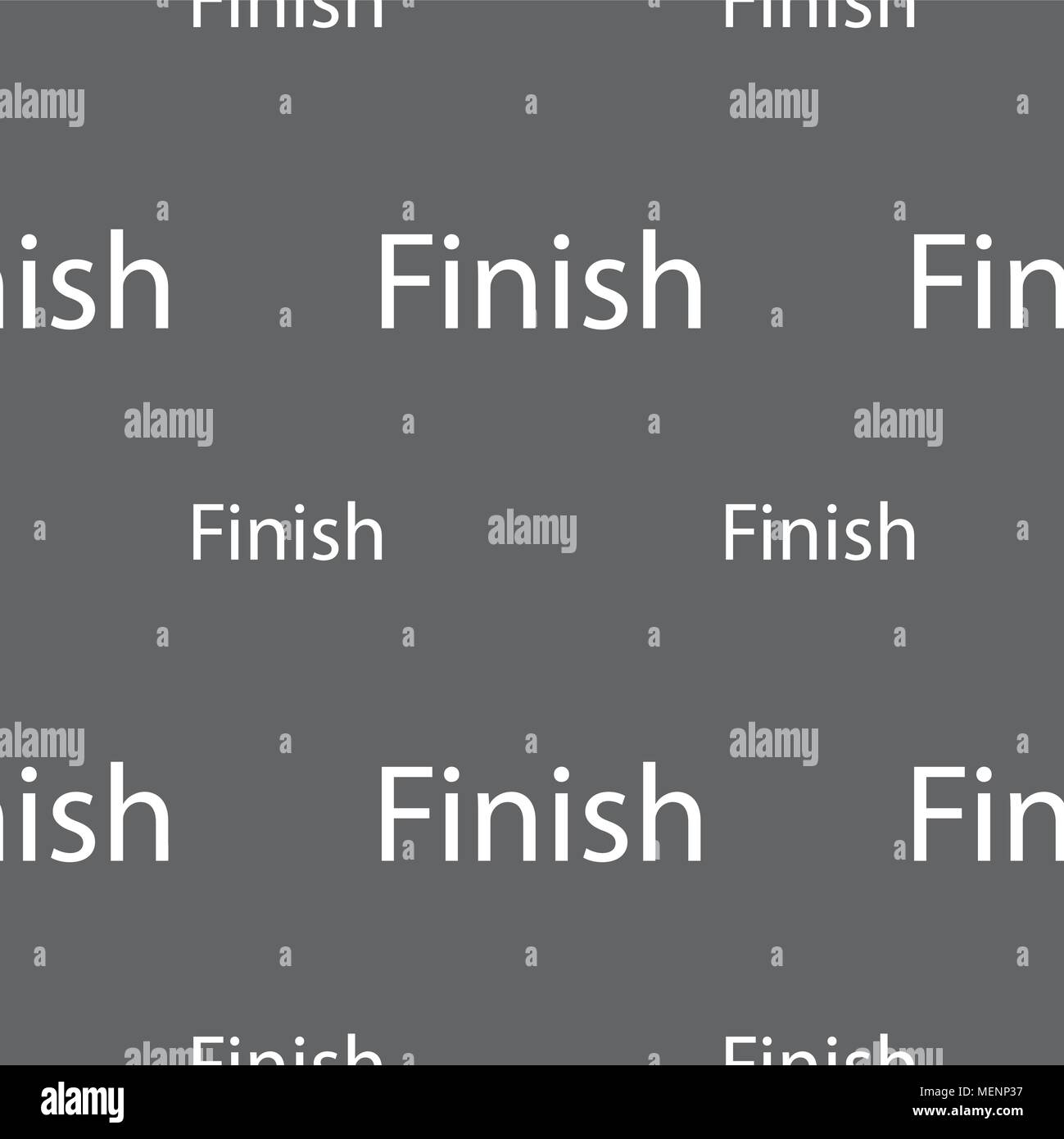 Finish sign icon. Power button. Seamless pattern on a gray background ...