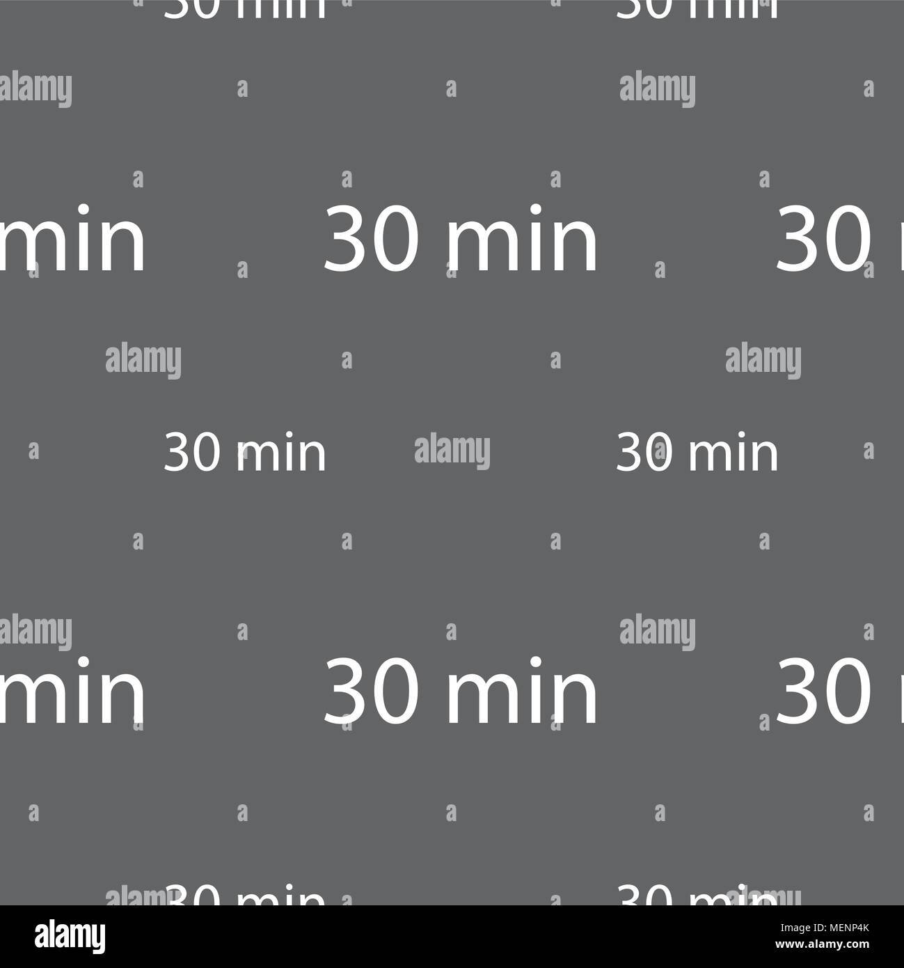 30 minutes sign icon. Seamless pattern on a gray background. Vector ...