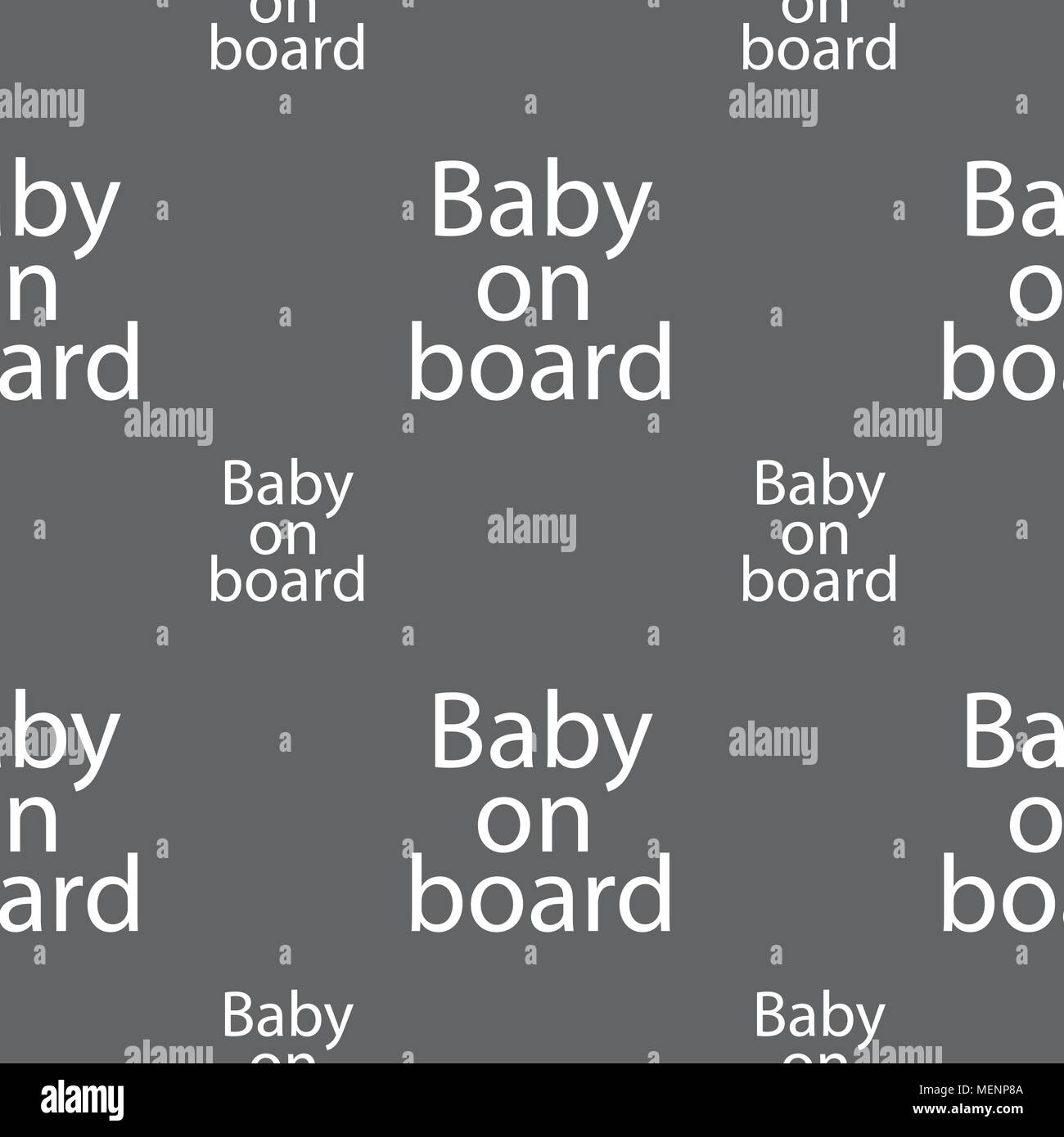 Baby on board sign icon. Infant in car caution symbol. Seamless pattern ...