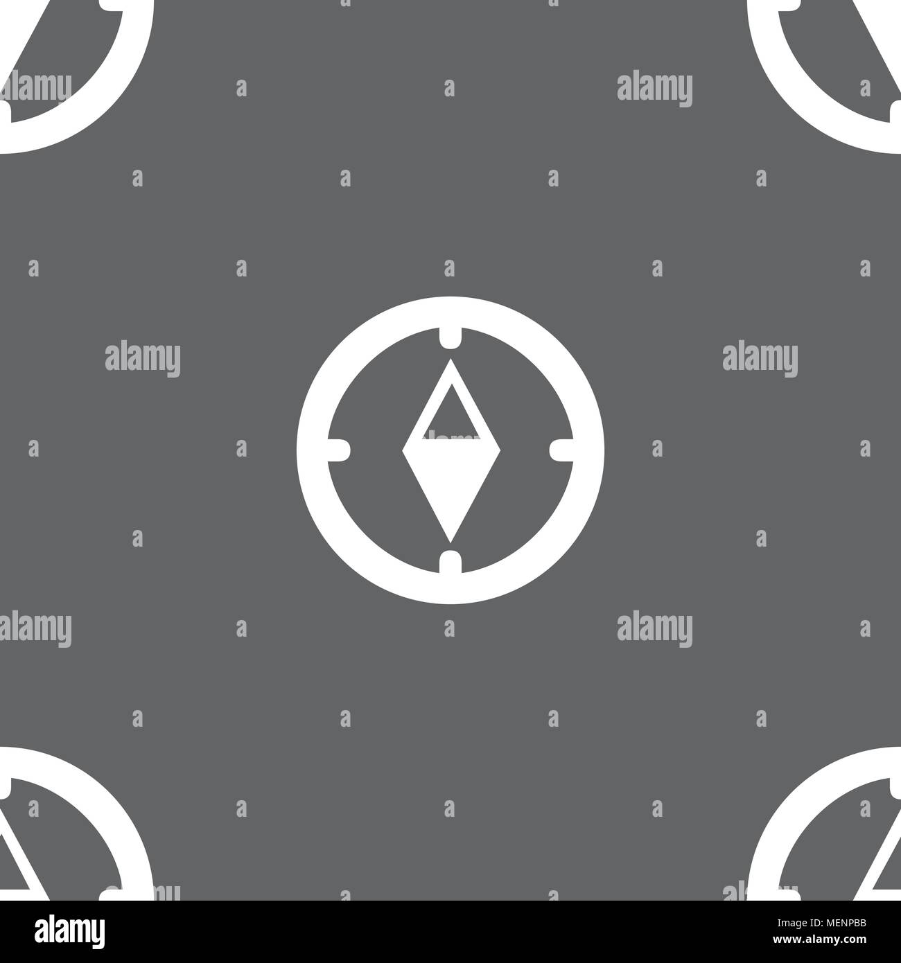 Compass sign icon. Windrose navigation symbol. Seamless pattern on a ...