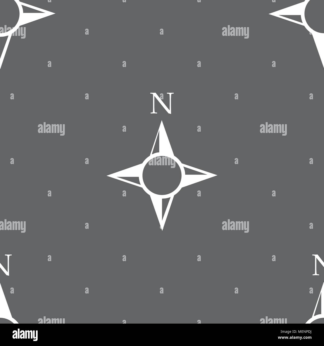Compass sign icon. Windrose navigation symbol. Seamless pattern on a ...