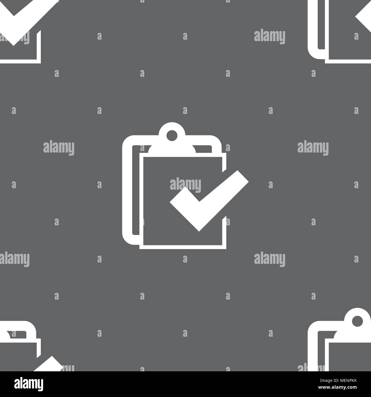 Edit document sign icon. Seamless pattern on a gray background. Vector ...