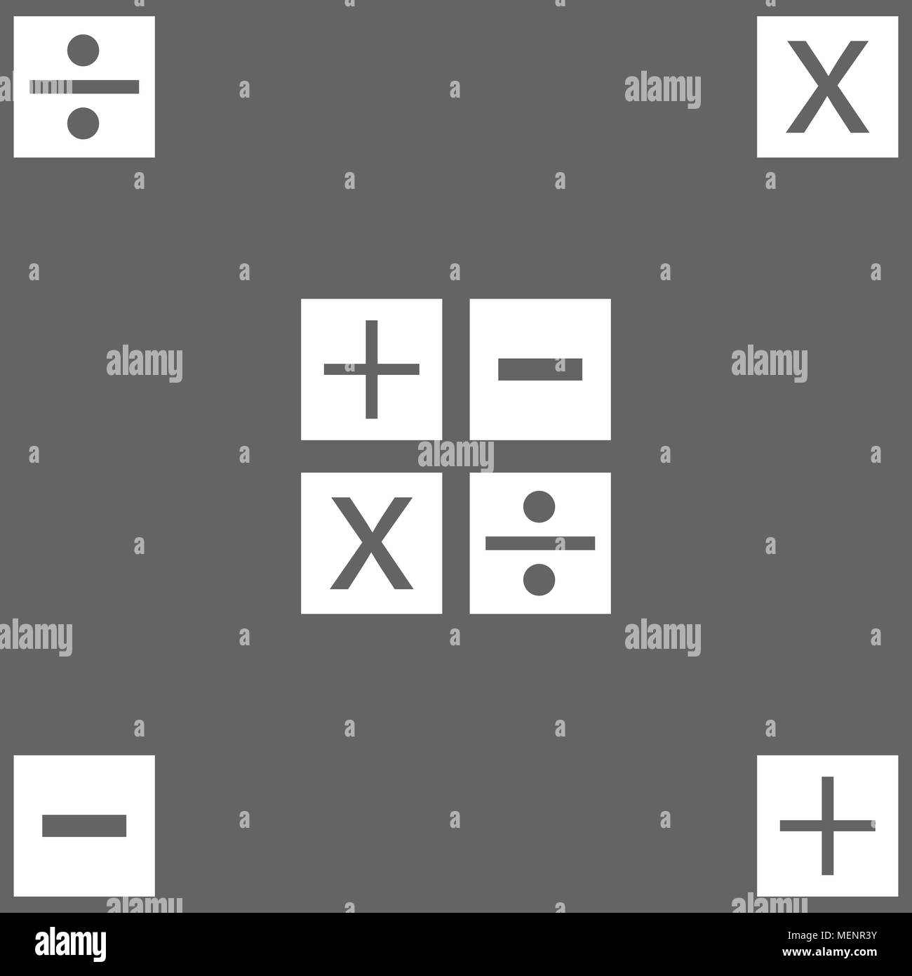 Multiplication, division, plus, minus icon Math symbol Mathematics ...