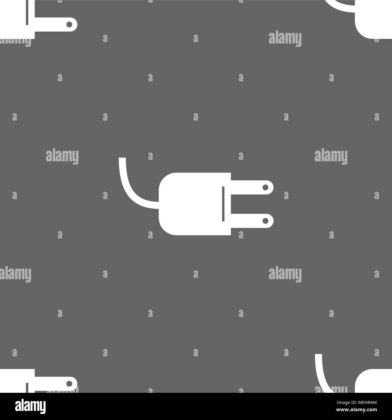 Electric plug sign icon. Power energy symbol. Seamless pattern on a ...