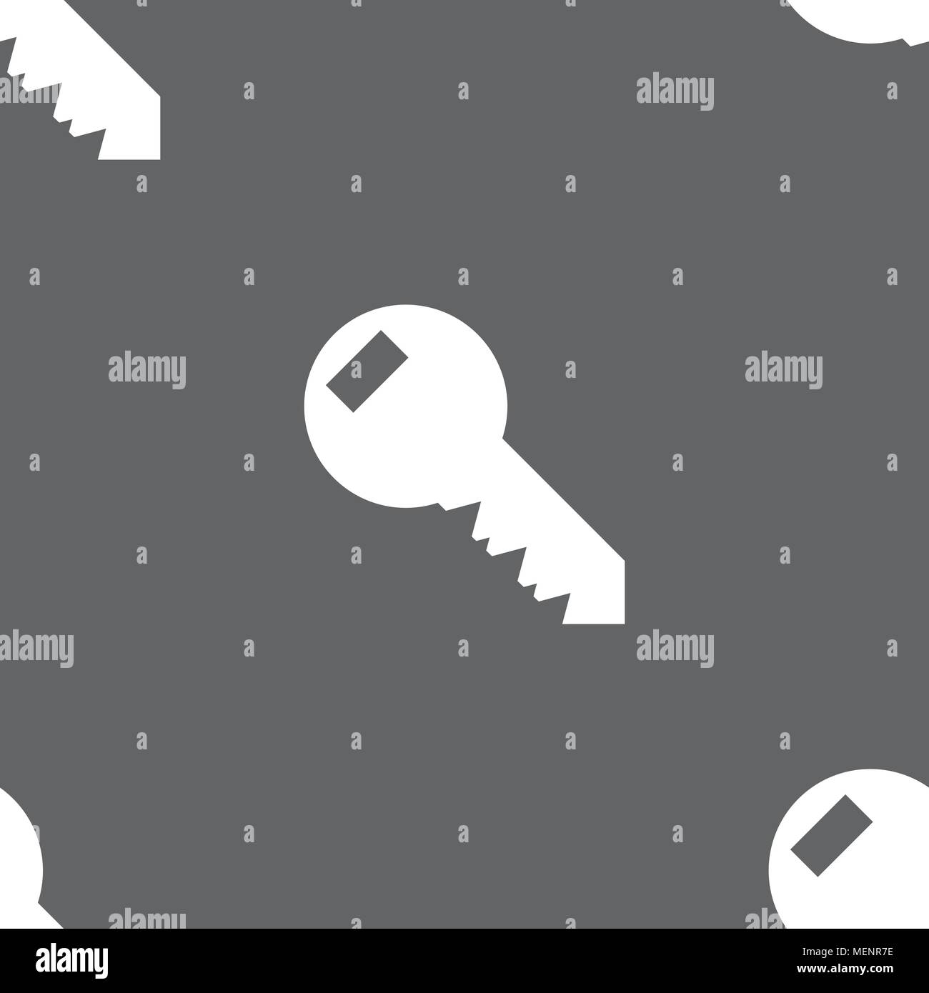 Key sign icon. Unlock tool symbol.. Seamless pattern on a gray ...
