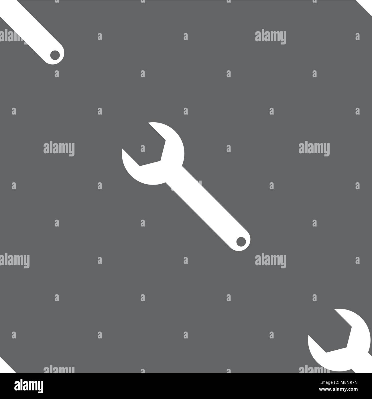 Wrench key sign icon. Service tool symbol. Seamless pattern on a gray ...