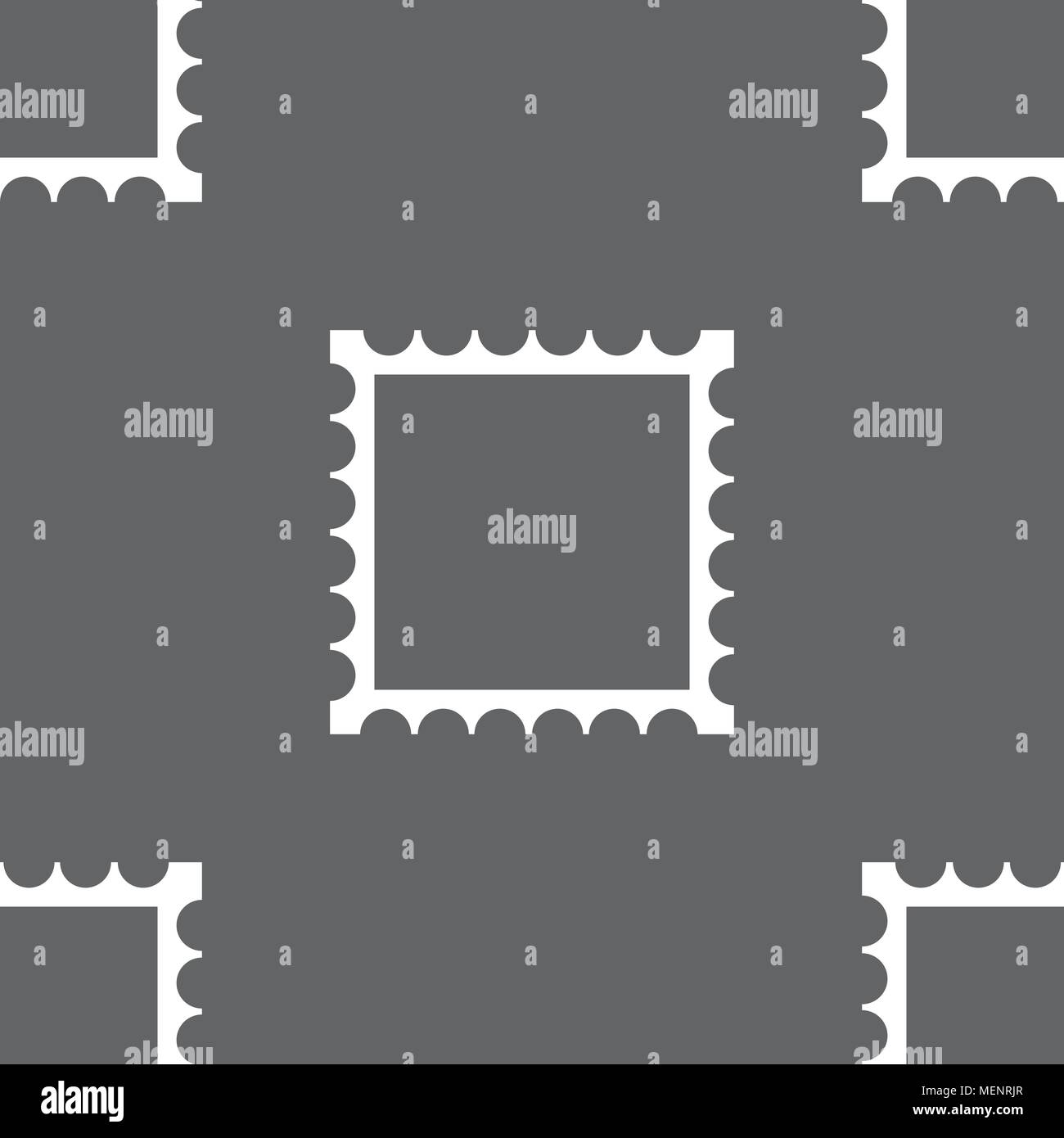 Photo frame template icon sign. Seamless pattern on a gray background ...