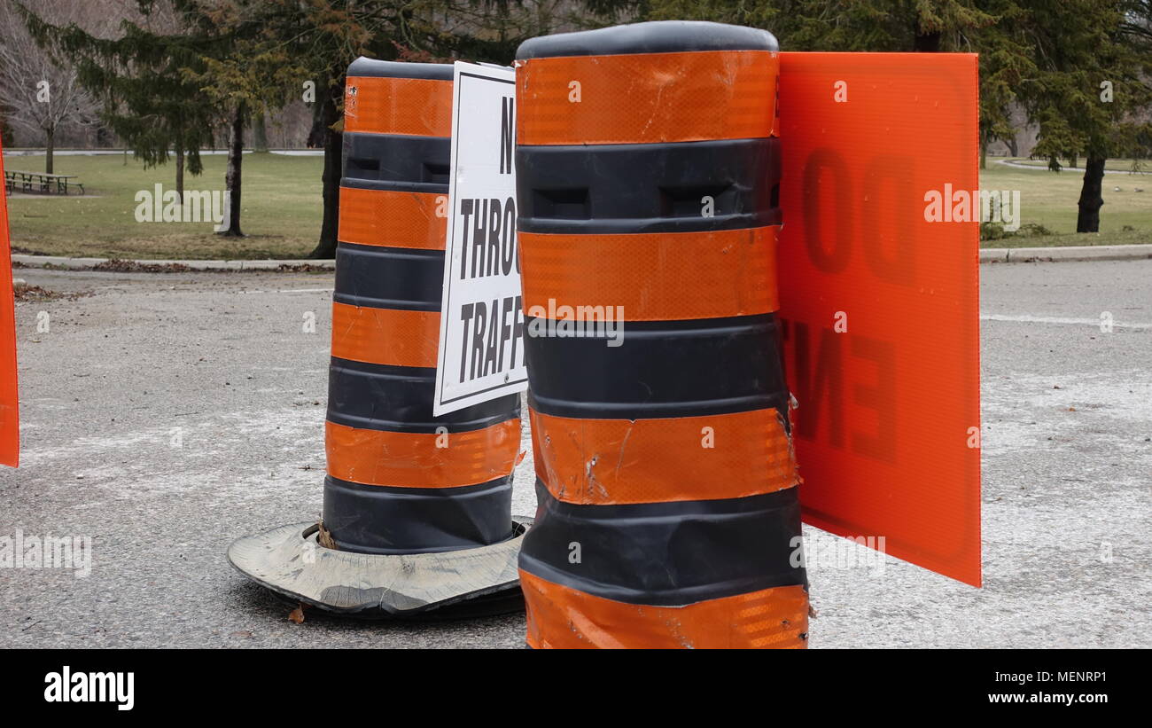 Various road signs, signage, etc. Indicates things you can and cannot ...