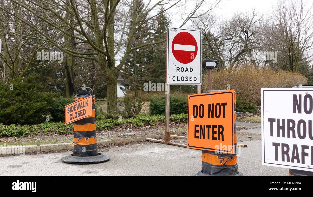 Various road signs, signage, etc. Indicates things you can and cannot ...