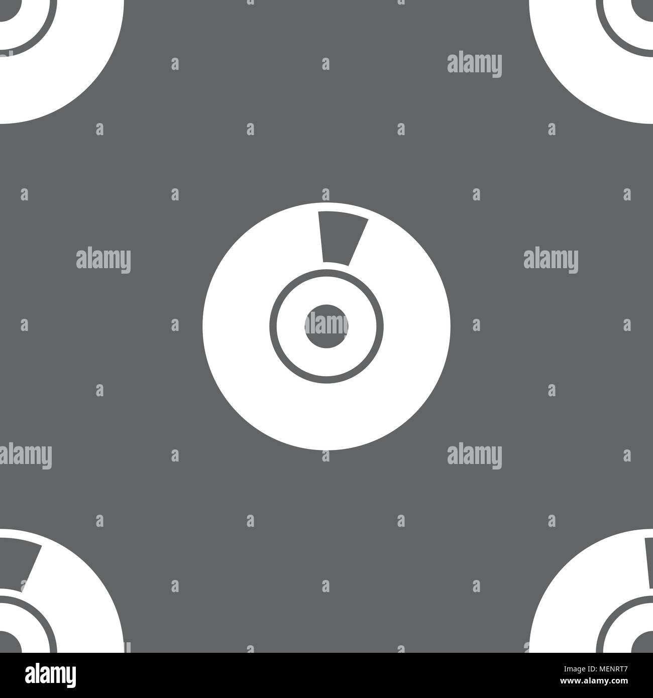 CD or DVD icon sign. Seamless pattern on a gray background. Vector ...