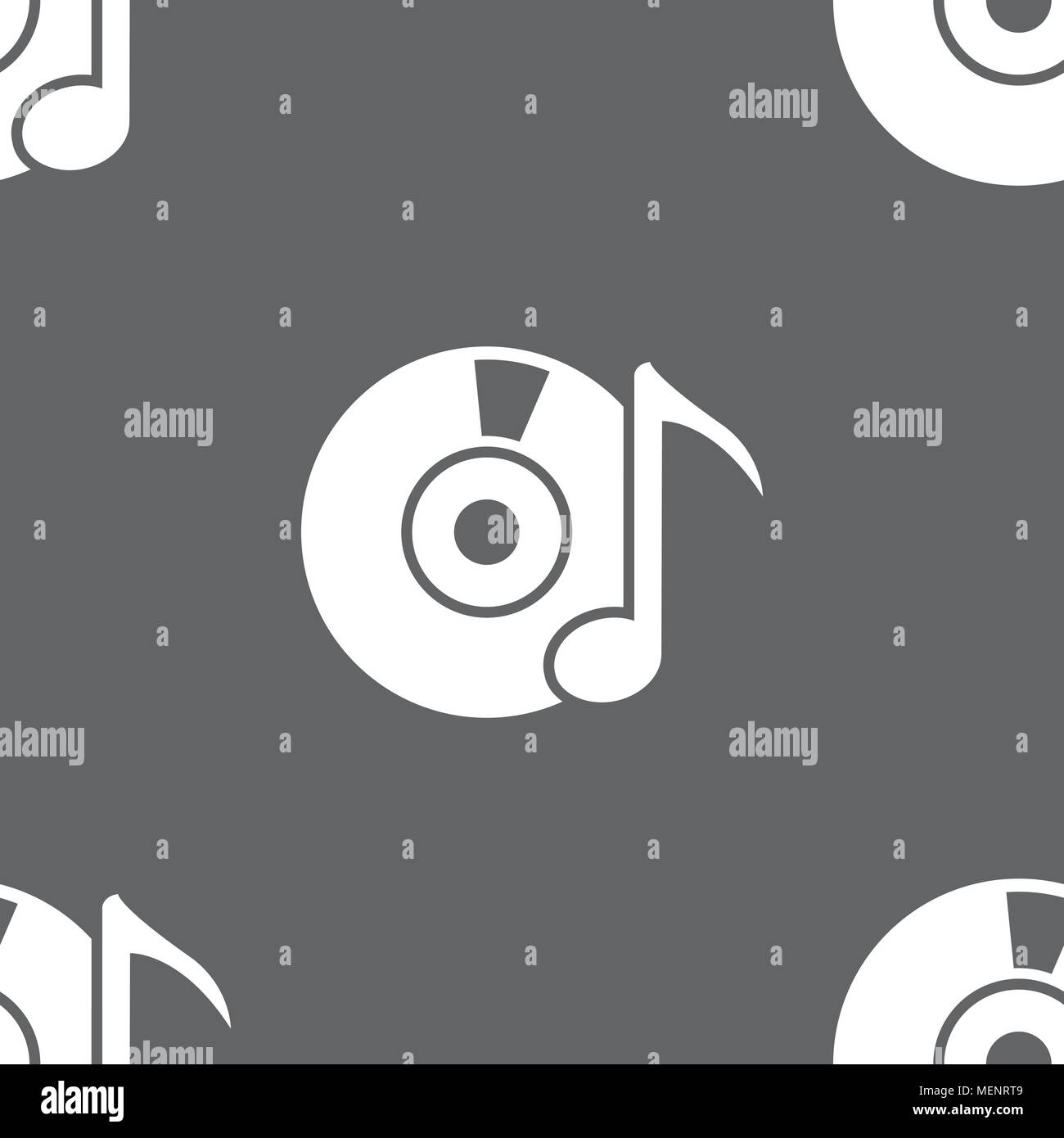 CD or DVD icon sign. Seamless pattern on a gray background. Vector ...