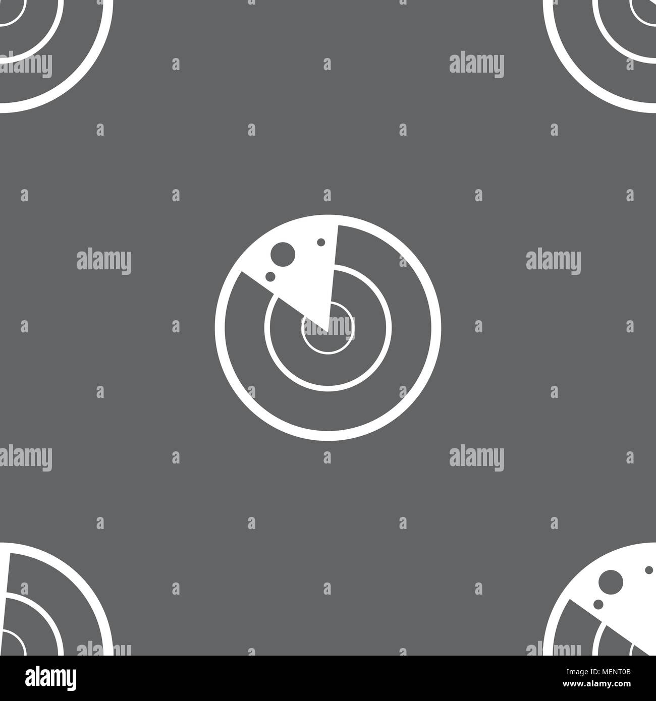 radar icon sign. Seamless pattern on a gray background. Vector ...