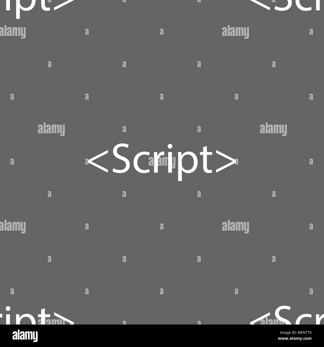 Script Sign Icon Javascript Code Symbol Seamless Pattern On A Gray Background Vector