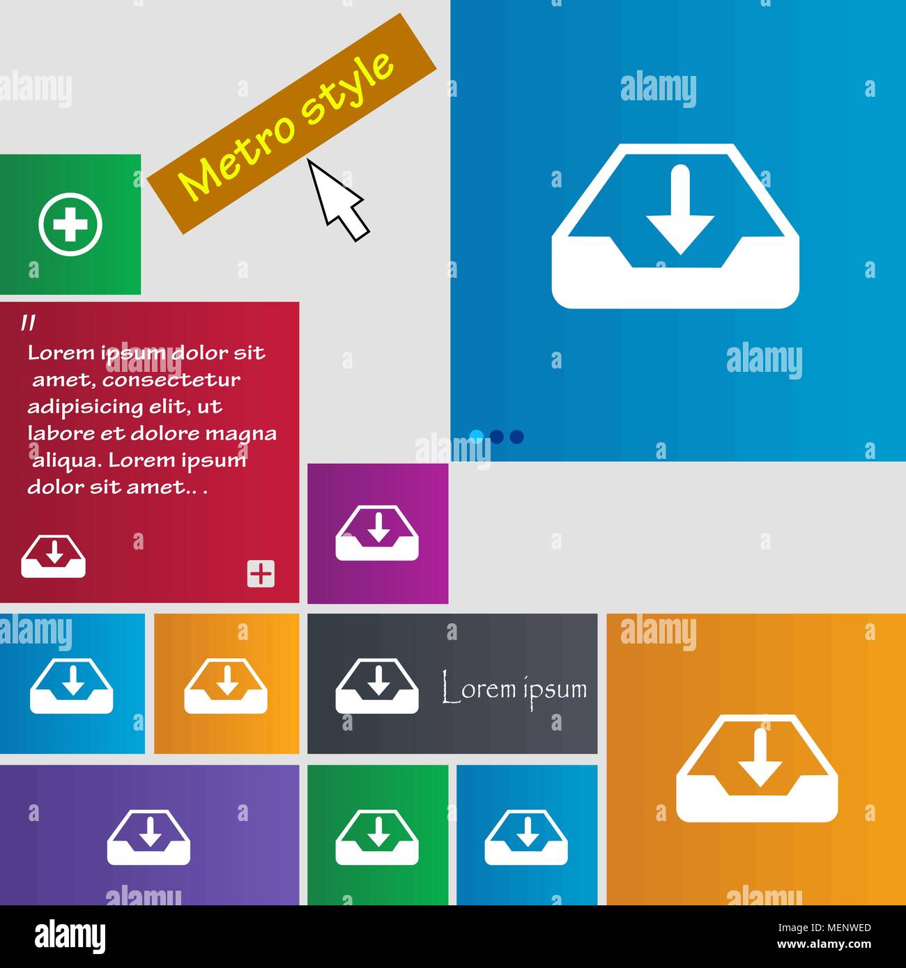 Restore icon sign. buttons. Modern interface website buttons with cursor pointer. Vector ...