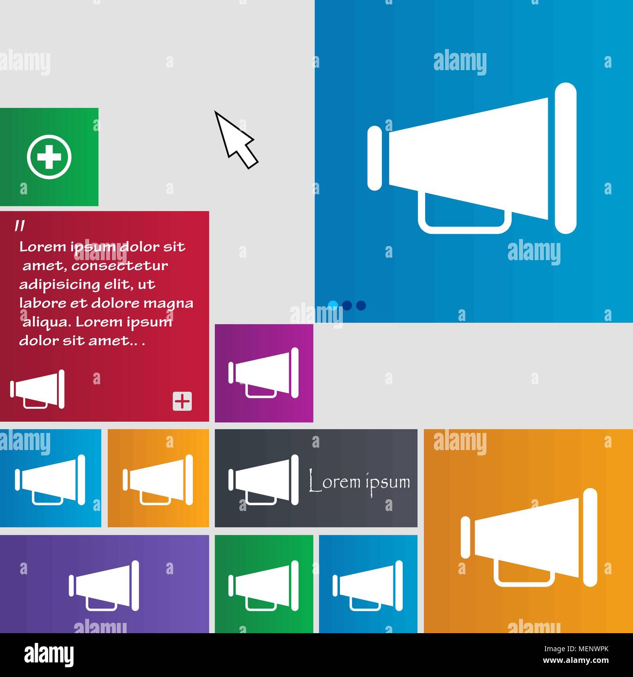 Gramophone web icon sign. buttons. Modern interface website buttons with cursor pointer. Vector ...