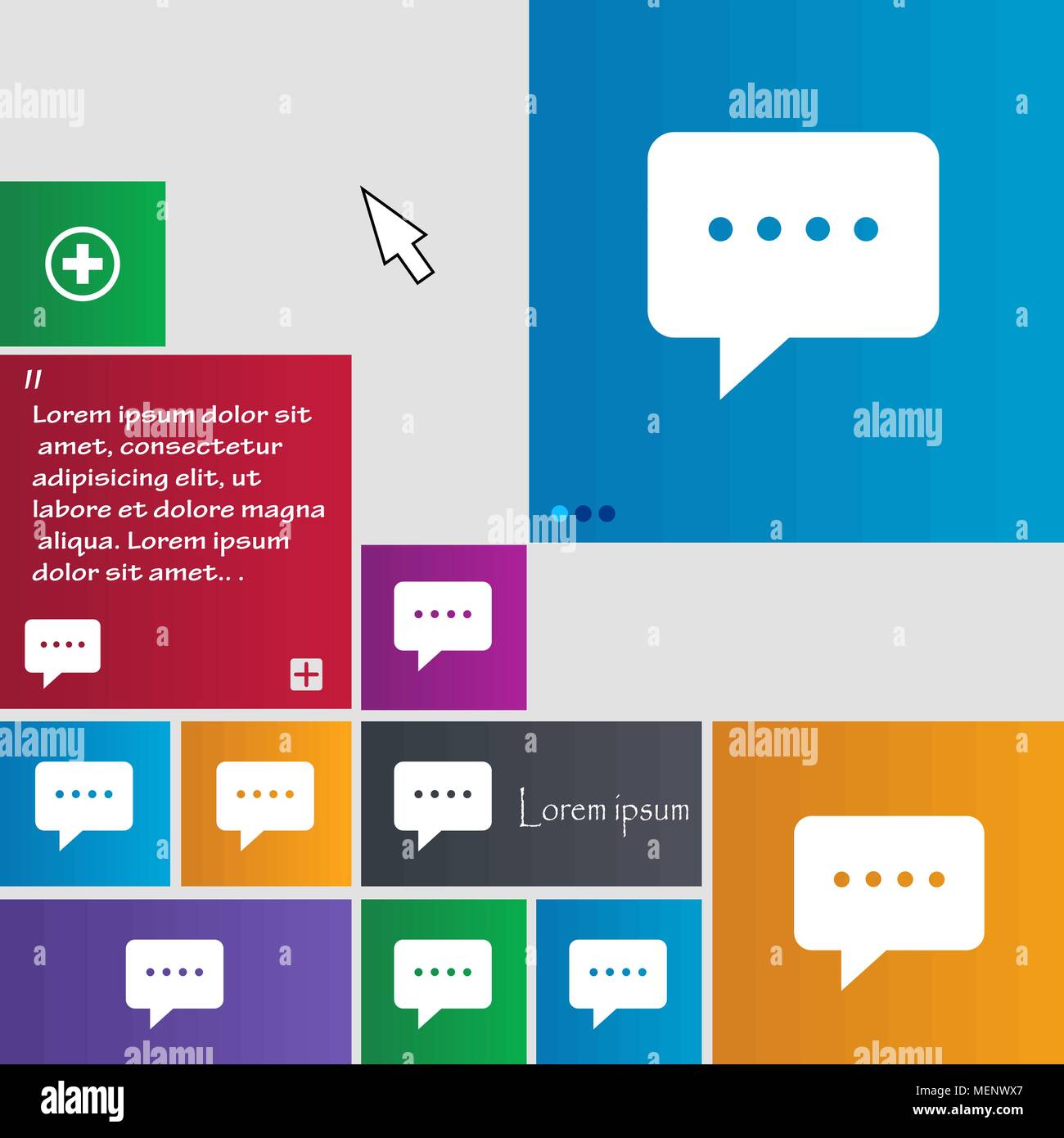 Speech bubbles icon sign. buttons. Modern interface website buttons ...