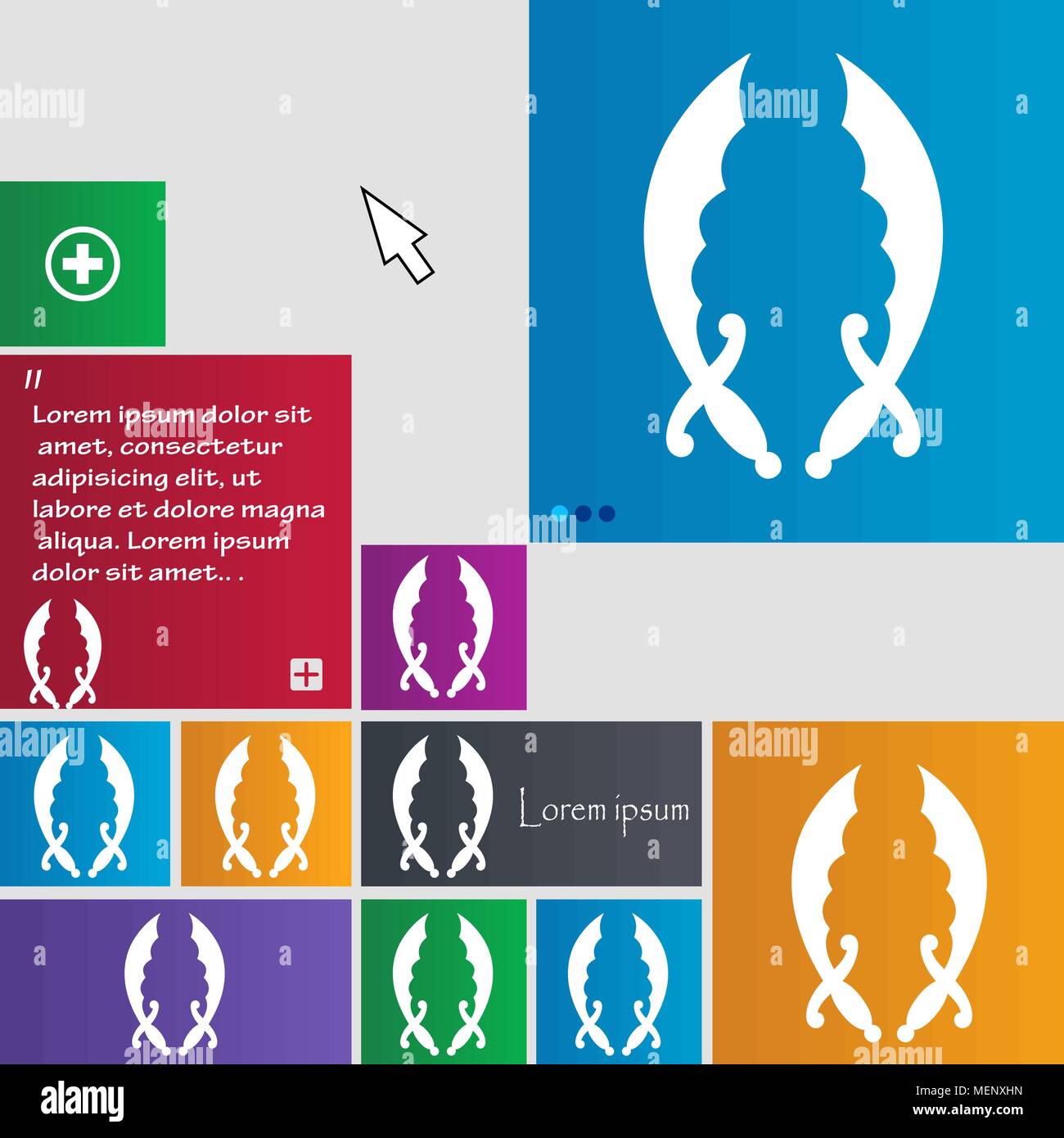 Saber icon sign. buttons. Modern interface website buttons with cursor pointer. Vector ...