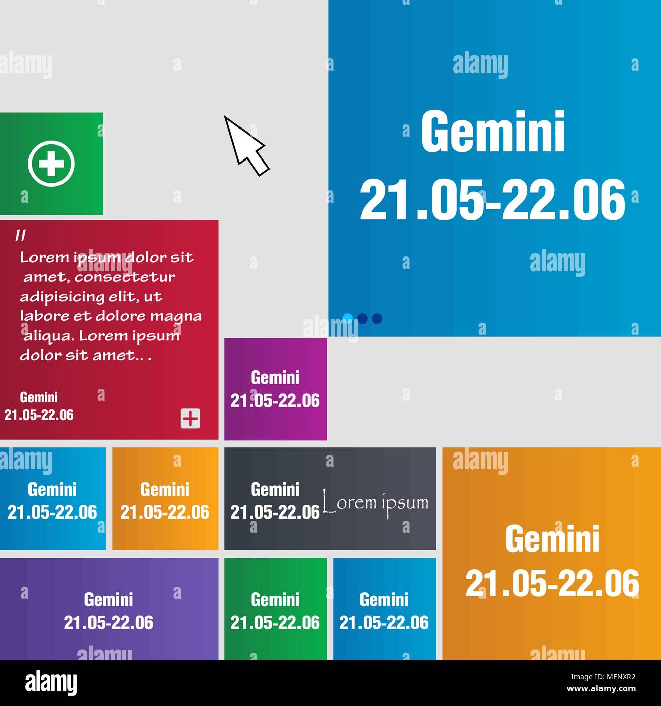 Gemini icon sign. buttons. Modern interface website buttons with cursor pointer. Vector ...