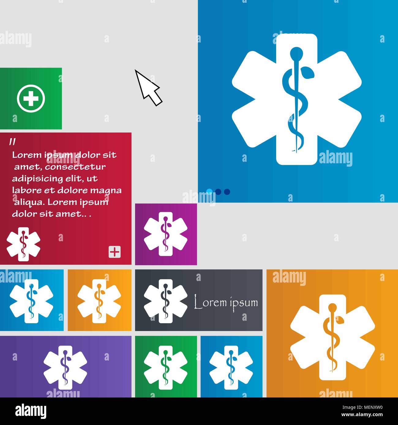 Medicine icon sign. buttons. Modern interface website buttons with cursor pointer. Vector ...