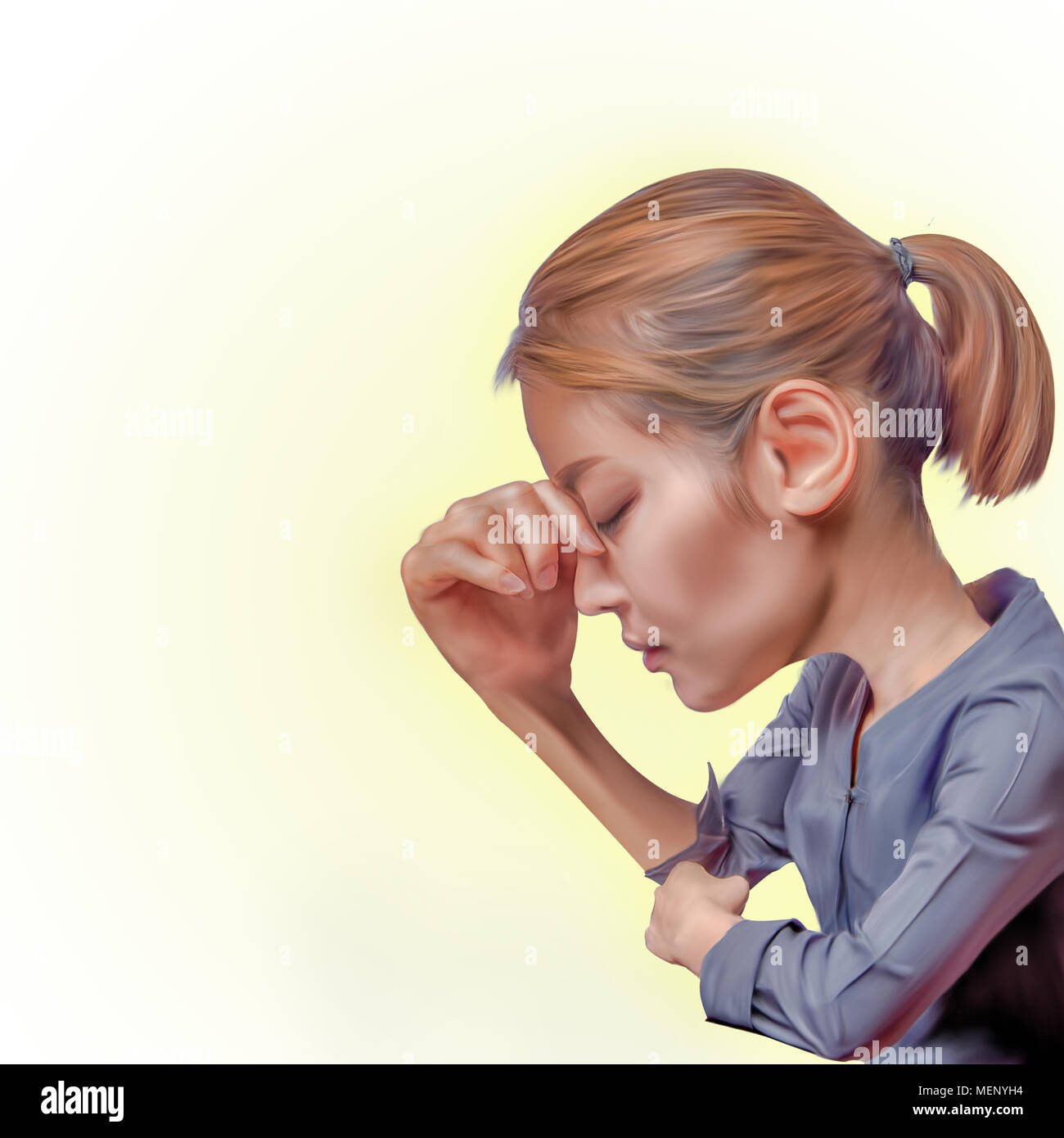Hand on forehead cartoon hi-res stock photography and images - Alamy
