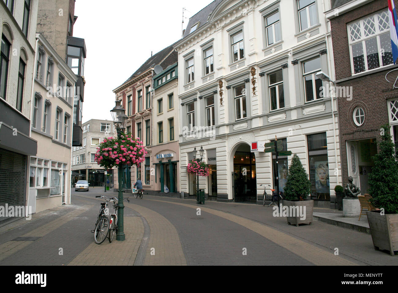 Netherlands,Holland,Limburg,Venlo,june 2016:street view and terrace on ...