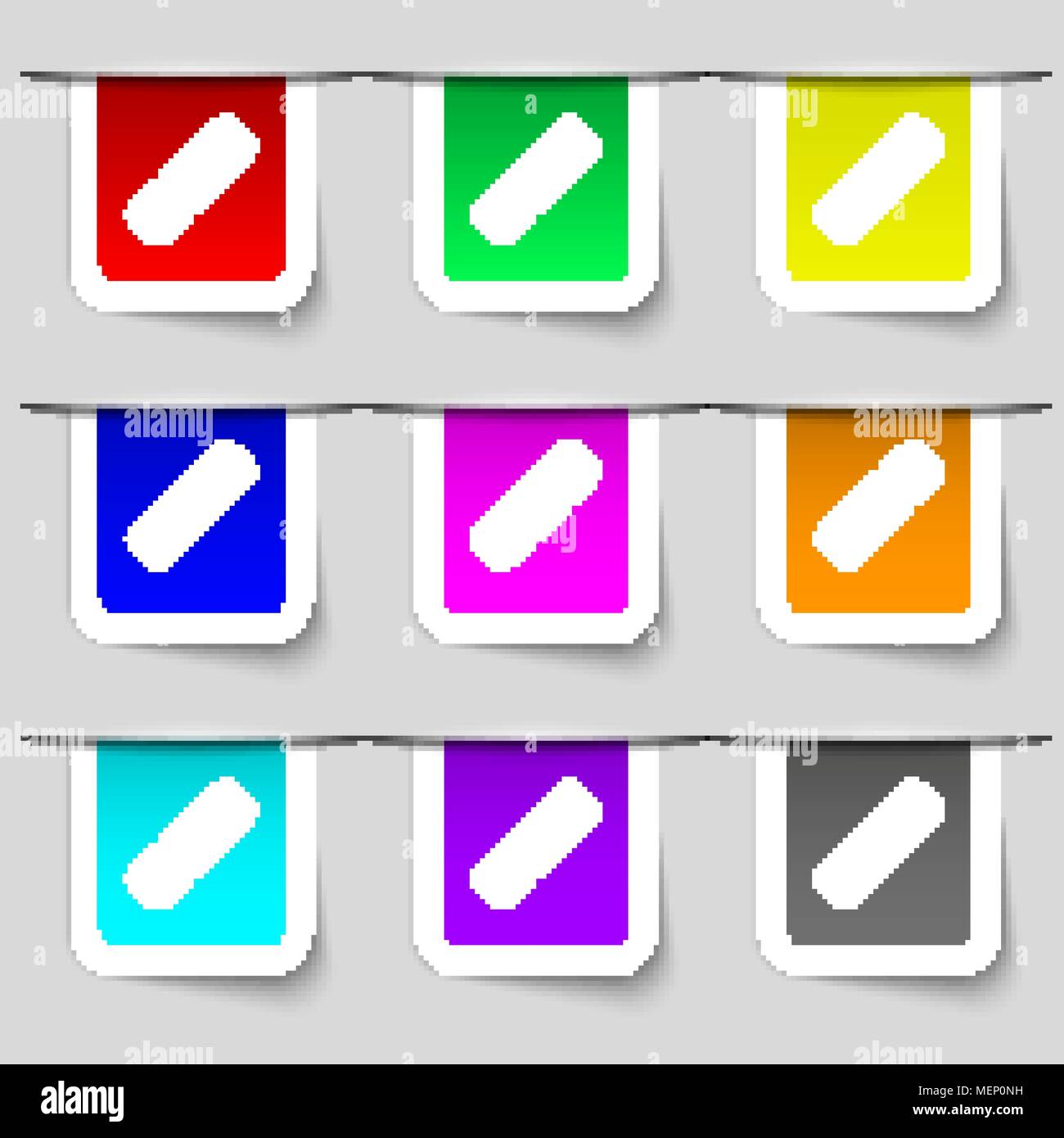 Plaster icon sign. Set of multicolored modern labels for your design ...