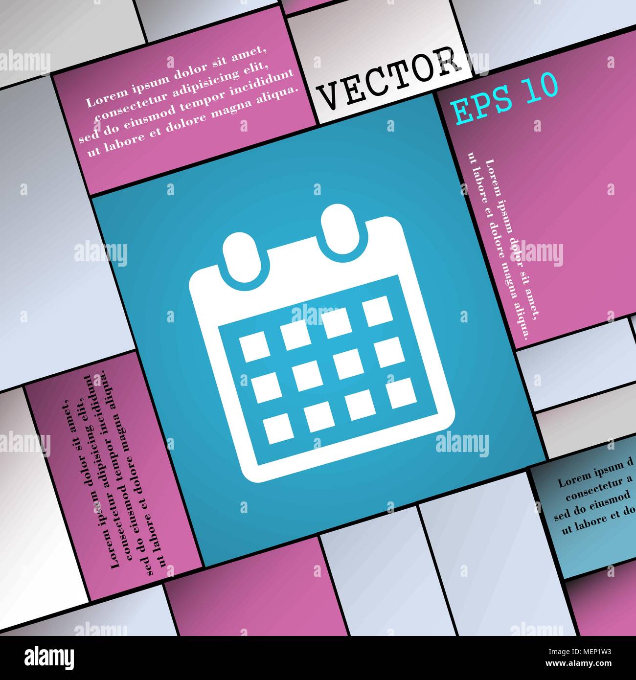 calendar page icon sign. Modern flat style for your design. Vector ...
