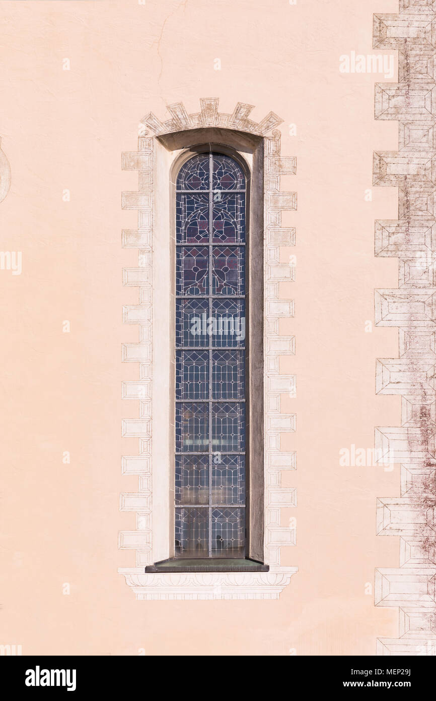 Narrow Gothic window of the church. Germany Stock Photo - Alamy